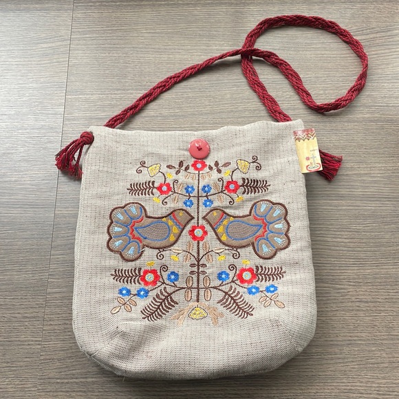 Bags | Bnwt Ukrainian Style Machine Embroidered Soft Shoulder Bag ...